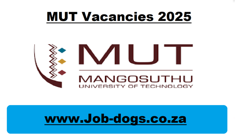 MUT Vacancies 2025 for May X5 Posts at www.mut.ac.za - JOBDOGS CO ZA ...
