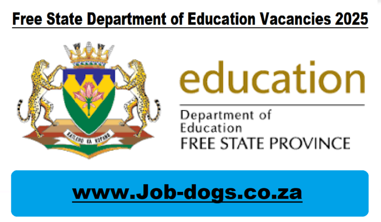 Free State Department of Education Vacancies 2025 for February X2 Posts ...